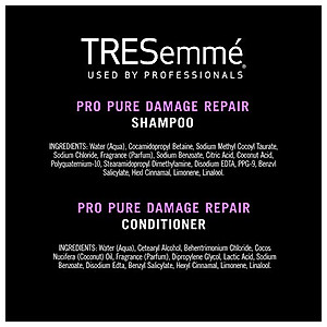 TRESemmé Pro Pure Sulfate Free Shampoo, Conditioner and Styler To Repair Damage and Add Volume Damage Repair Sulfate Free, Paraben Free and Dye-Free Hair Care 3 Count