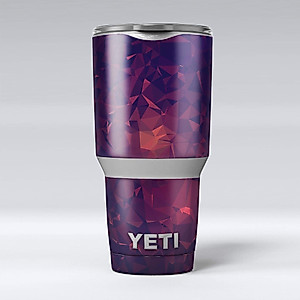 Design Skinz Red and Purple Geometric Triangles - Skin Decal Vinyl Wrap Kit Compatible with The Yeti Rambler Cooler Tumbler Cups