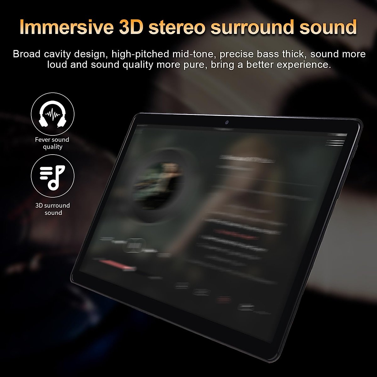 ufehgfjh Upgraded 2+16g 10.1 Inch Android 10.0 System Tablet Pc HD Screen WiFi Bluetooth Voice Call Game Video Learning Tablet Dual Sim Dual Standby Full Netcom 4000mah Battery (Black)