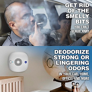 Enerzen O-111 Negative Ion and 50mg/h Ozone Generator - High Output Wall Plug In Travel Air Ionizer Deodorizer - Bathroom Pet Hair Odor Allergies Smoke Eliminator