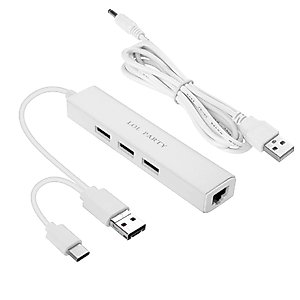 fire Stick ethernet Adapter w/OTG Cable for Android, C USB hub Laptop, USB to RJ45 Adapter Compatible with Samsung Raspberry Pi Dell and Mac Chromebook Tablets