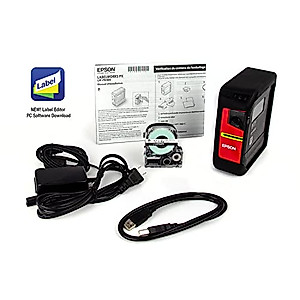 LABELWORKS Epson LW-PX400 Industrial Label Maker Kit - Complete Kit with Accessories, Shrink Tube and Self-Laminating Wrap Compatible, Portable Wireless Label Printer