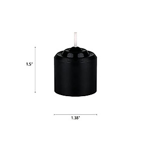 Mega Candles 12 pcs Unscented Black Votive Candle, Hand Poured Wax Candles 10 Hours 1.38 Inch x 1.5 Inch, Home Décor, Wedding Receptions, Baby Showers, Birthdays, Celebrations, Party Favors & More