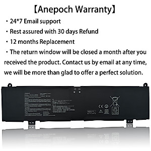 Anepoch C41N2013 Laptop Battery Replacement for Asus ROG Strix G15 G513 G513IM G17 G713 G713IM G713QM Rog Strix Scar 15 G533 G533QM G533QR 17 G733 G733ZM Zephyrus G15 GA503 S17 GX703 M16 15.4V 90Wh