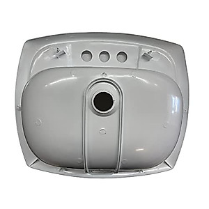 17" x 20" White Rectangular Lavatory Sink for Mobile Homes Includes Drain (1)