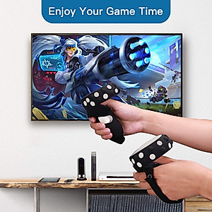 NANW Touch Controller Grip Cover Compatible with Oculus Quest 2, Handle Elastic Knuckle Silicone Straps Protective Skin Case Anti-Throw Handle Protective Sleeve for Quest 2-Black