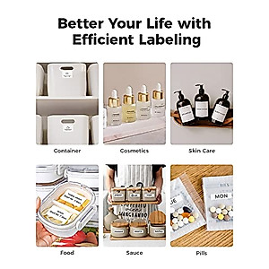 paperang Label Makers Machine, 0.6 Inch Rechargeable Mini Labeler,Portable Bluetooth Wireless Label Printer Handheld, Multiple Templates Inkless for Phone Office Home Organization