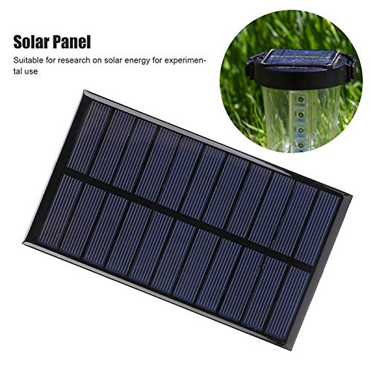 2Pcs Mini Solar Panel Cell Power Charger Module, Cell Board Module 100CM Red and Black Line 5.5V 1.6W
