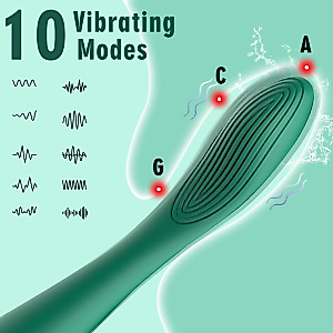 Adult Sex Toys for Women,Clitoral G Spot Vibrator with 10 Powerful Vibrating Modes,Clitoral Nipple Stimulator Finger Bullet Vibrators Waterproof Strapless on Dildo Anal Toys for Couple (Green)