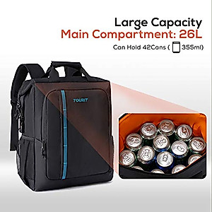 TOURIT 42 Cans Backpack Cooler Leakproof Large Capacity Insulated Backpack