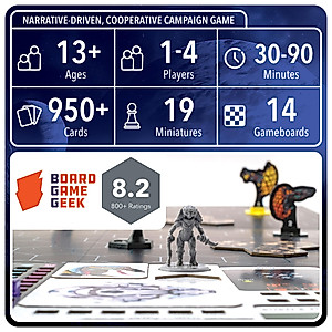 Stars of Akarios Strategy Campaign Board Game, Science Fiction Board Games for Adults & Kids, Epic Legacy Adventure, Cooperative Games (Ages 13+) 1-4 Players