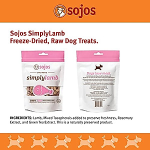 Sojos Simply Lamb Freeze-Dried Dog Treats, 4 oz