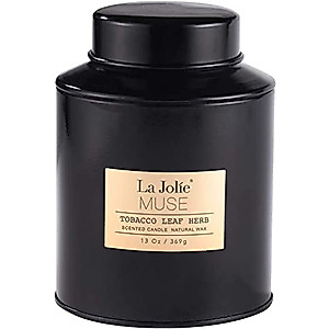 LA JOLIE MUSE Tobaco Vanilla Candles,Scented Candles for Men, Candles for Home Scented, 13oz Large Man Candle, 100 Hours Long Burning Candles