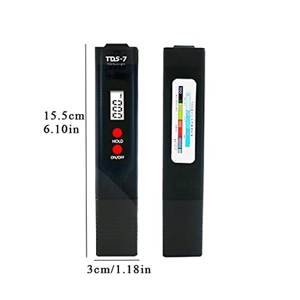 REALEGO TDS Meter, Backlight Water Tester with 0-9990 PPM Measurement Range Portable for Hydroponics, Swimming Pools, Household tap Water Quality Testing (Translucent)