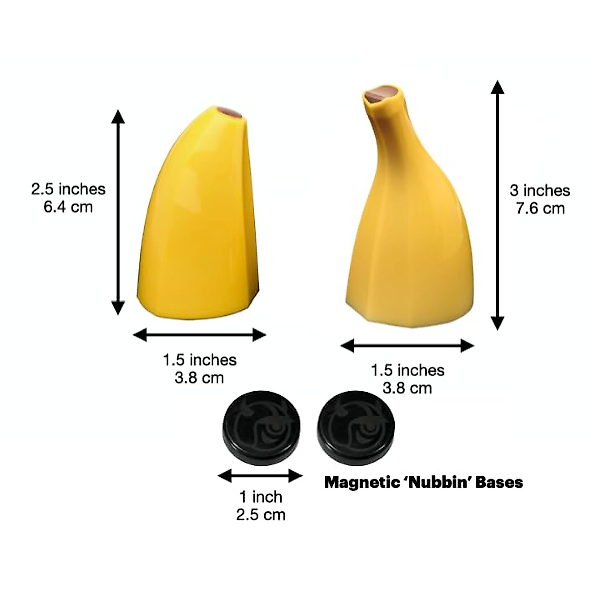 Helmet Flair MagNeatOhz Banana for Helmet | Made in USA | Helmet Accessory for Motorcycle Helmet, Bike Helmet, Ski Helmet | Magnetic Attachment | Interchangeable | Pair (Helmet Not Included)