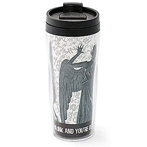 Doctor Who Coffee Mug - Dr Who Weeping Angel Insulated Tumbler Cup - Don't Blink - 12 oz