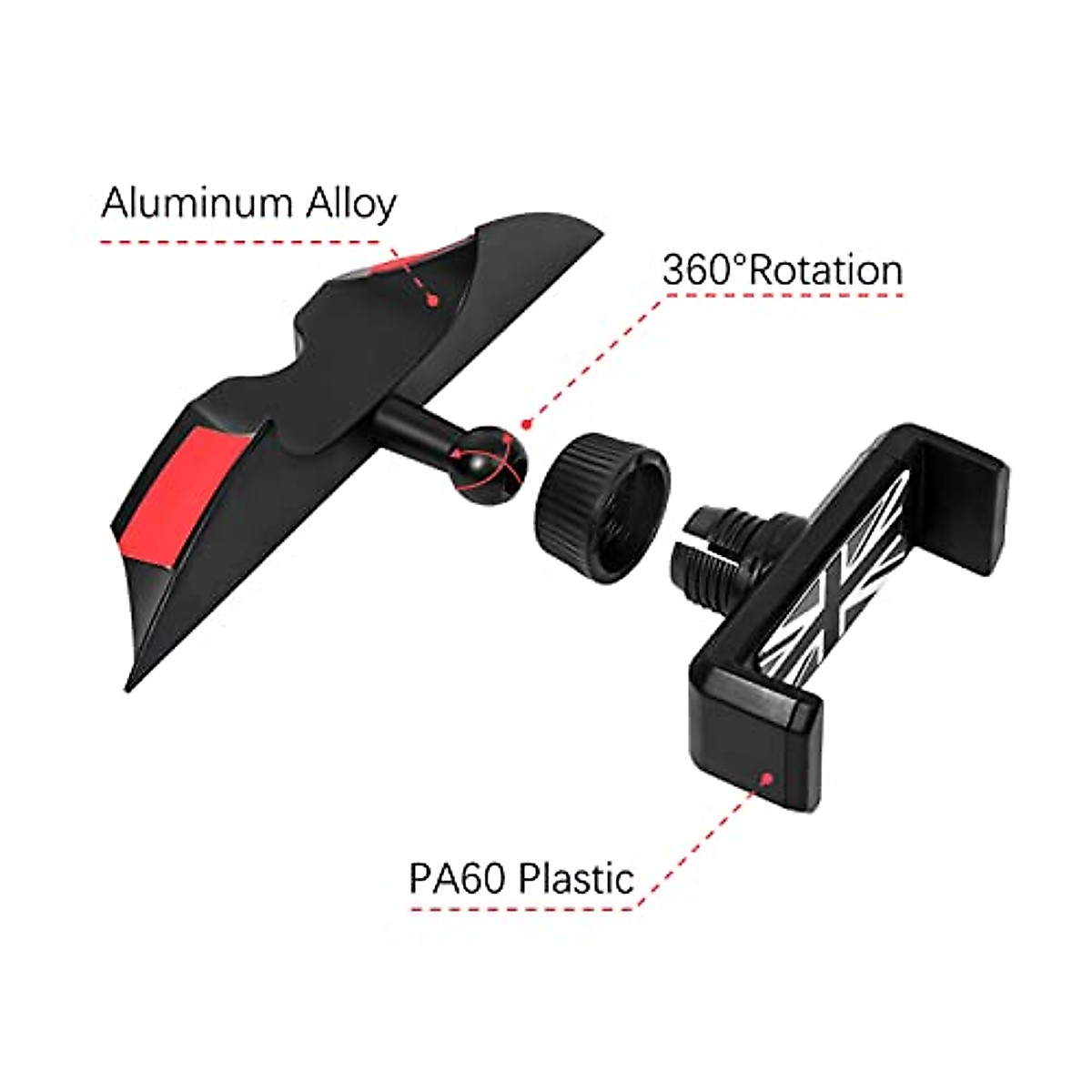 Hesanzol Cell Phone Holder for Mini Cooper S Jcw One F54 F55 F56 F57 F60, Special Navigation Phone Mount for Central Control Screen