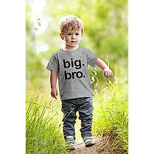 Big Brother Shirt, Big bro Shirt, Big Brother Announcement Shirt, Big Brother t Shirt Toddler (Light Gray, 18 Months)