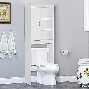 Better Home Products Ace Over -The-Toilet Storage Shelf in White