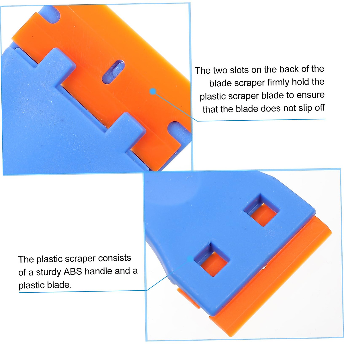 Zerodeko 3pcs Degumming Razor Car Plastic Razor Adhesive Plastic Razor Plastic Razor Remover Glass Decals Razor Glass Plastic Razor Scraper Sticker Scraper Window Plastic Scraper