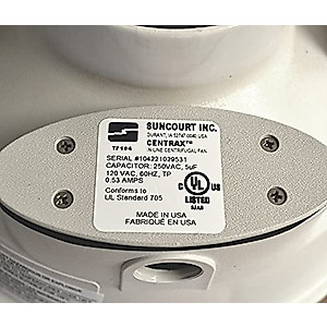 Suncourt Centrax RDK04 Radon Fan Mitigation Kit, Indoor and Outdoor Installation, Inline Centrifugal Fan with Rubber Couplers (4 inch x 4 inch) and Air Pressure Indicator, White