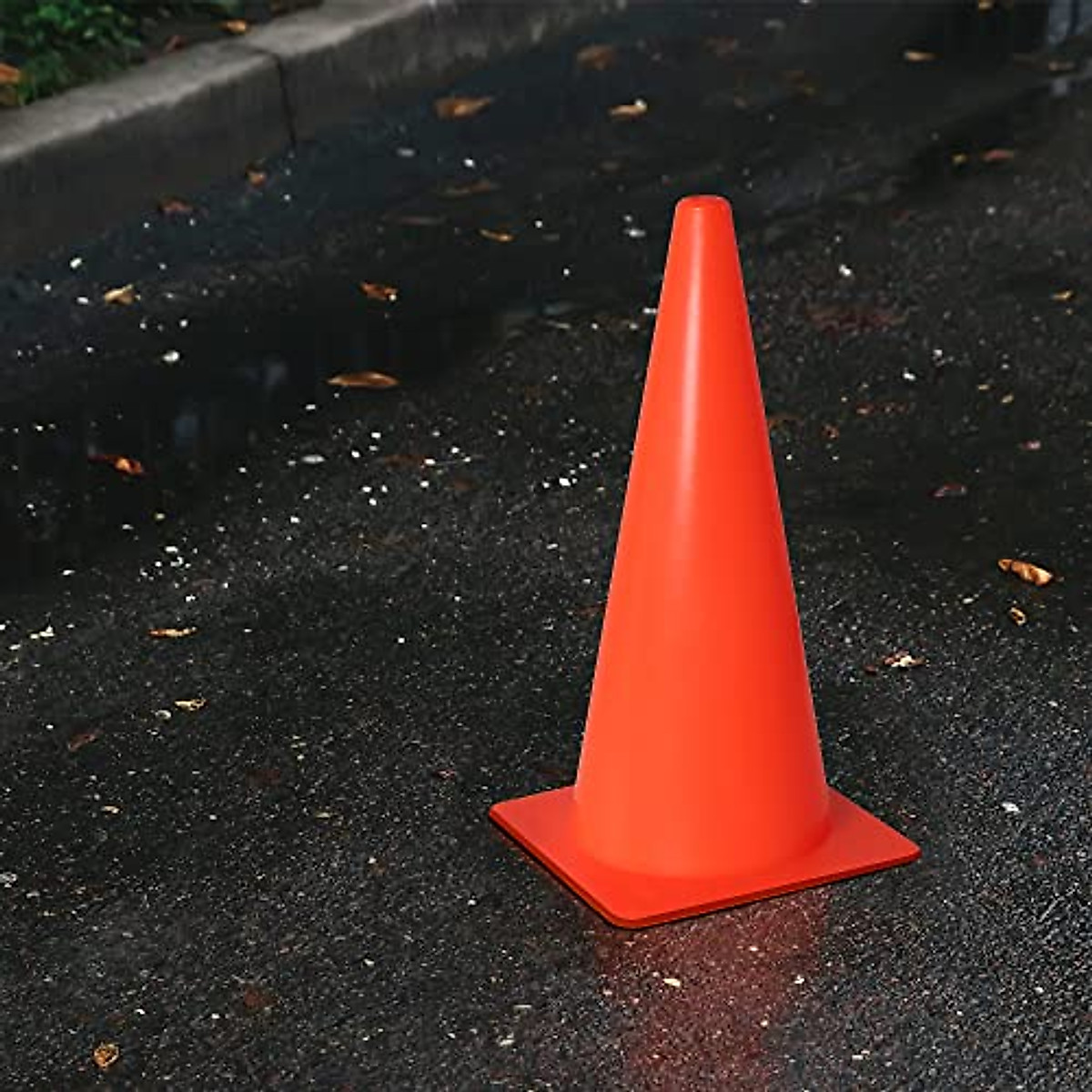 [7 Pack] Traffic Safety Cones, 15 Inch Orange Parking Cones Training Cones, Plastic Cones for Indoor/Outdoor Activity & Festive Events