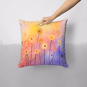 iiRov Drizzle Watercolor Flowers V2 - Custom Decorative Home Decor Indoor or Outdoor Throw Pillow Cover Plus Cushion Set for Sofa, Bed or Couch (Pillow CASE Cover Plus Cushion)