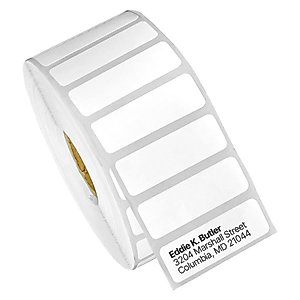 1.5" x 0.5" Direct Thermal Label - Compatible with Rollo Label Printer & Zebra Desktop Printers – 1” Core, Permanent Adhesive Perforated Postage QR Barcode Shipping - 1 Roll, 2350/Roll