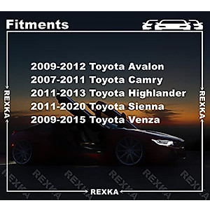 Rexka 30pcs Bumper Cover Rocker Molding Splash Shield Screw for Toyota 90159-60525 Avalon Camry Highlander Sienna Venza