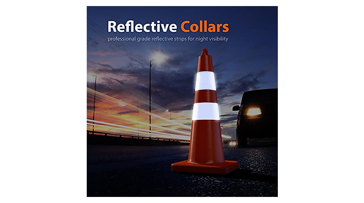 MERCHY HERO Traffic Cones – 6-Pack Traffic Safety Cones with Handle ...