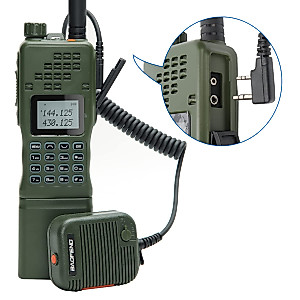Baofeng AR-152 Tactical Speaker Mic Shoulder Microphone Volume Adjustable Military Grade Handheld Speaker for BaoFeng UV-5R UV-82 BF-888S RETEVIS TYT Pxton BTECH Kenwood Radios