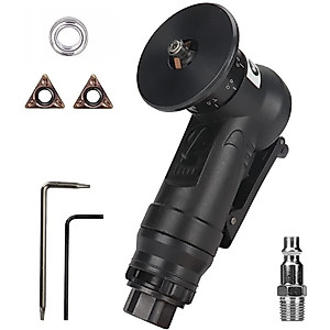 Portable Pneumatic Chamfering Tool Deburring-Trimming - 45 Degree Ultra Light Handheld Linear Air Beveling Tool for Metal, Mini Chamfering Machine Arc Edge Beveler Kit with Precision Blade Inserts