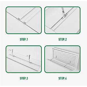 Liveinu Air Deflector Adjustable Reusable Heat and Air Deflector for Sidewall Vent Air Conditioner Deflector White 23" Inch