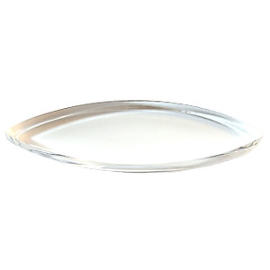 Eisco Labs Double Convex Acrylic Lens; 89mm Length, 20cm Focal Length - Clear Face & Frosted Face