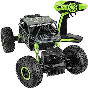 Click N' Play Remote Control Car 4WD Off Road Rock Crawler Vehicle 2.4 GHz, Green