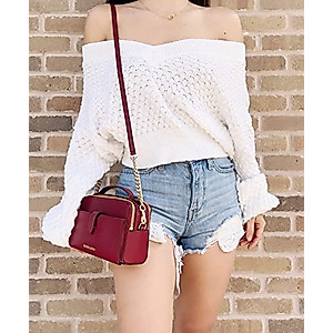 Michael Kors Medium Double Zip Phone Crossbody (Mulberry)