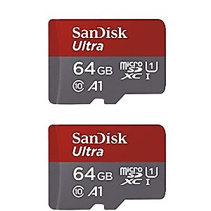 SanDisk 64GB X2 (128GB) MicroSDXC Ultra Uhs-1 Memory Card