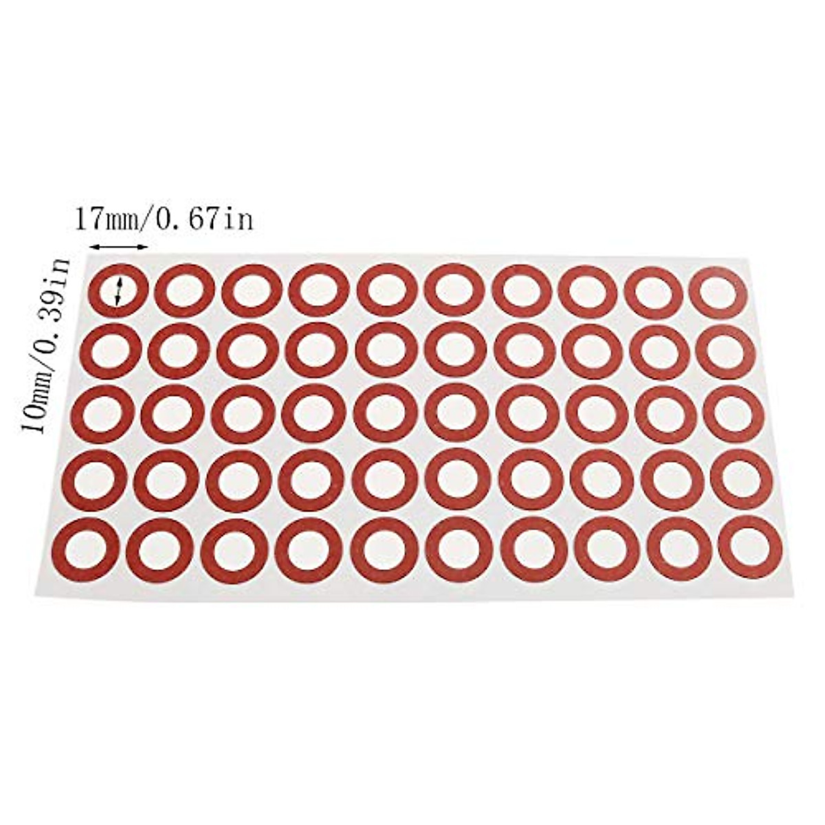 E-outstanding 18650 Battery Insulator Gasket 100PCS 18650 Lithium Battery Insulator Rings Hollow Paper Pad Electrical Insulation Ring Adhesive Cardboard Sticker Red and Green