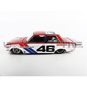 TSM Model Datsun 510 Pro Street Version 1 #46 BRE Red and White (Designed by Jun Imai) Kaido House 1/64 Diecast Model Car by True Scale Miniatures KHMG005