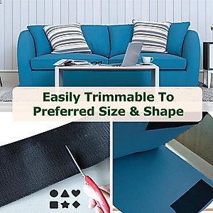 ECOHomes Heavy Duty Strips for Couch Cushions 4 Inch x 6.5 FT Keep Sofa Cushions from Sliding - Adhesive Hook And Loop Tape Roll To Prevent Sliding Couch Cushion, Outdoor Non Slip Furniture Grip Black