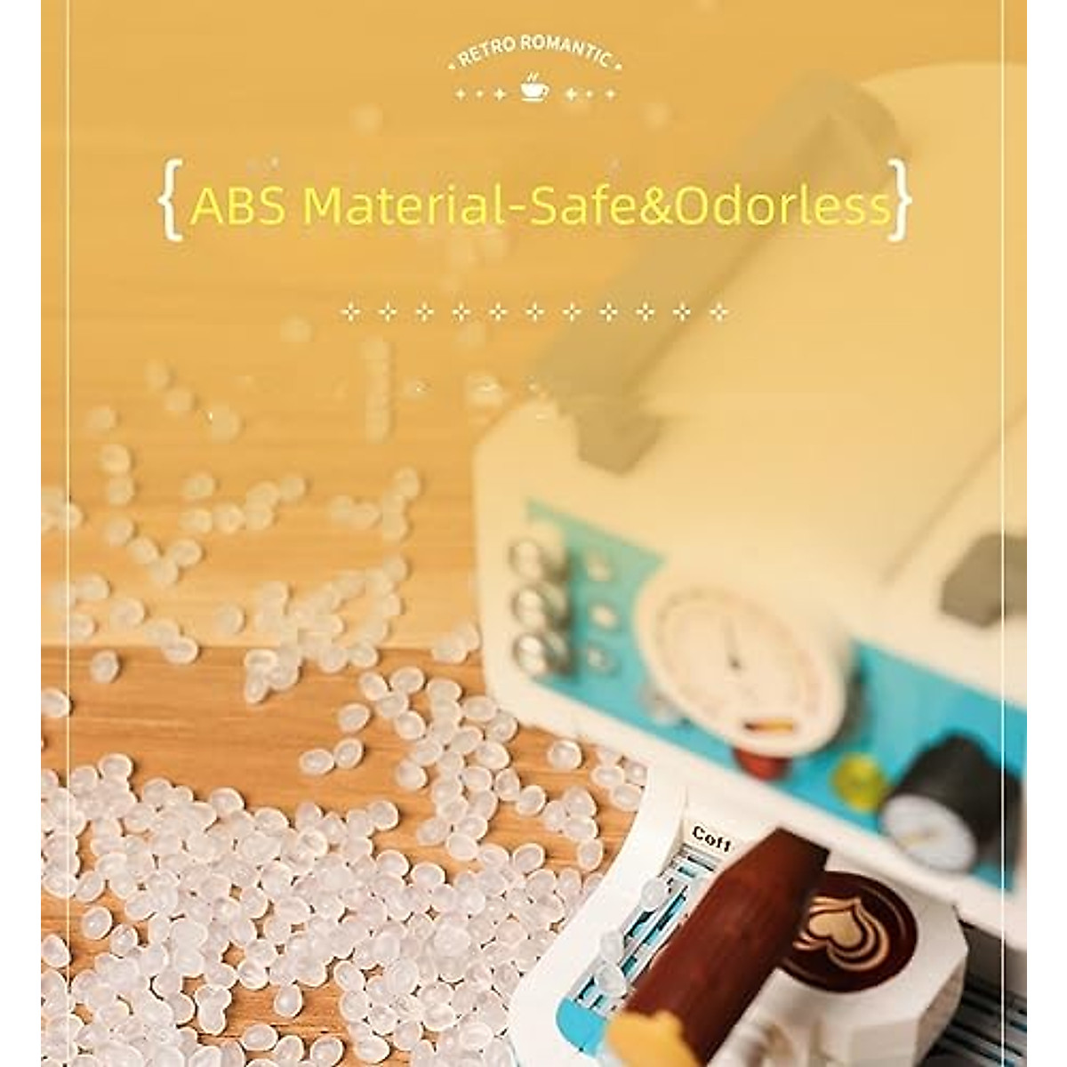 BEJARM 3D Micro Retro Machine Building Brick Sets for Adults Teens, Decorative Display Toys Collectible Model Birthday Gifts Home Ornament (Coffee Maker)