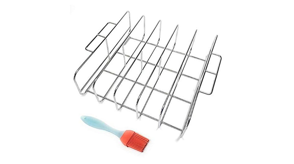 Cataumet BBQ Rib Rack Holder - Grill Perfect Ribs Easily