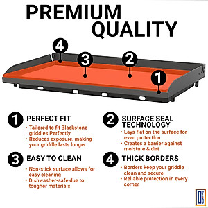 28" Premium Silicone Griddle Mat for Blackstone 28 Inch Griddle Accessories - Heavy Duty Food Grade Silicone Grill Cover - True Protection From Dirt & Rust All Year Round [2025 Upgrade]