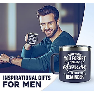 Birthday Gifts For Men, Dad - Gifts For Men, Dad - 14 Oz Mug Stainless Steel Mens Gifts, Gifts For Men Unique - Inspirational, Congratulations Funny, Gifts For Men, Dad, Husband, Coworker, Employee