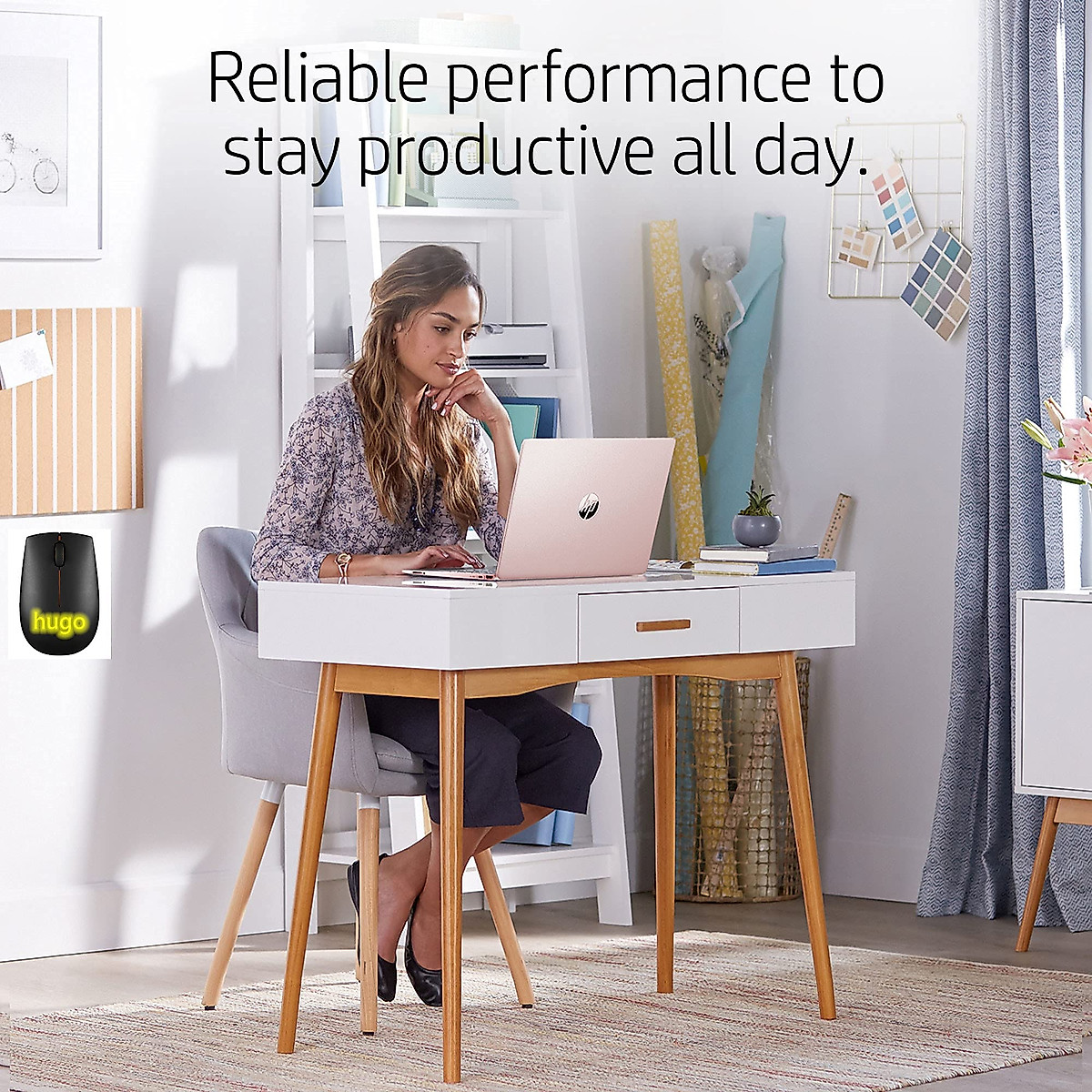 HP 2021 15.6inch HD Laptop, AMD Athlon Silver 3050U Up to 3.2Ghz , 4GB DDR4 RAM, 128GB SSD, HDMI, WiFi, Bluetooth, Webcam, with Hugo M, Rose, Windows10 S (Renewed)