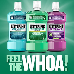 Listerine Freshburst Antiseptic Mouthwash for Bad Breath, Kills 99% of Germs That Cause Bad Breath & Fight Plaque & Gingivitis, ADA Accepted Mouthwash, Spearmint, 8.5 Fl. Oz (250 mL)
