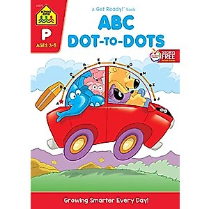 School Zone - ABC Dot-to-Dots Workbook - 32 Pages, Ages 3 to 5, Preschool, Kindergarten, Connect the Dots, Alphabet, Letter Puzzles, and More (School Zone Get Ready!™ Activity Book Series)