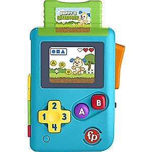 Fisher-Price Laugh & Learn Baby & Toddler Toy Lil’ Gamer Pretend Video Game with Lights & Learning Songs for Ages 6+ Months