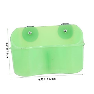 BESPORTBLE Box Bird Food Box Bird Cage Bird Feeders Pet Supplies Bird Food Dispenser Convenient Bird Feeder Bird Feeding Cup Bird Food Bowl Parrot Food Container Plastic Light Green
