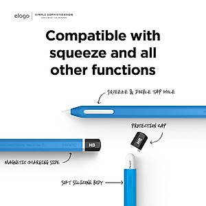 elago Classic Pencil Case Compatible with Apple Pencil 2nd Generation, Classic Design, Compatible with Magnetic Charging and Dual Tap (Read Installation Instructions Required)